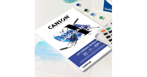 CANSON Graduate LETTERING MIX MEDIA A4 формата 20 л 200 г/м2